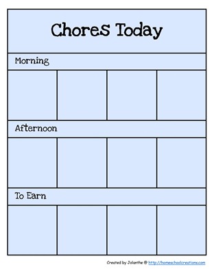 Preschool Chore Charts
